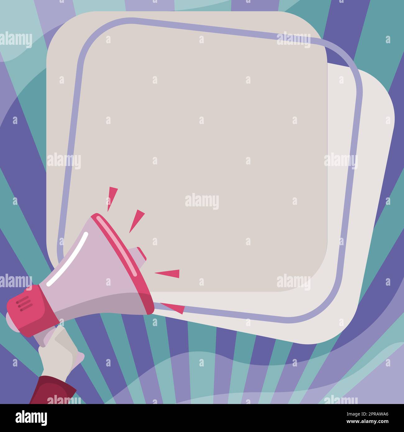 Illustration Of Hand Holding Megaphone Making Loudly Wonderful New ...