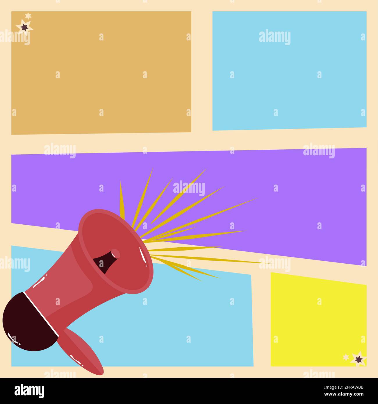 Megaphone Drawing With Conversation Bubble Showing New Announcement ...