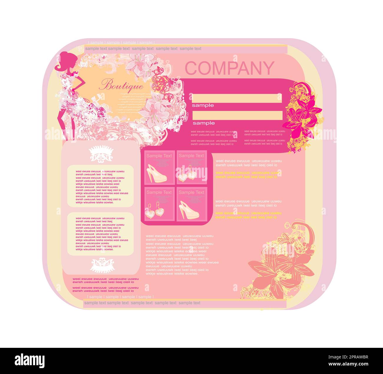 Fashion shopping Website template Stock Photo - Alamy