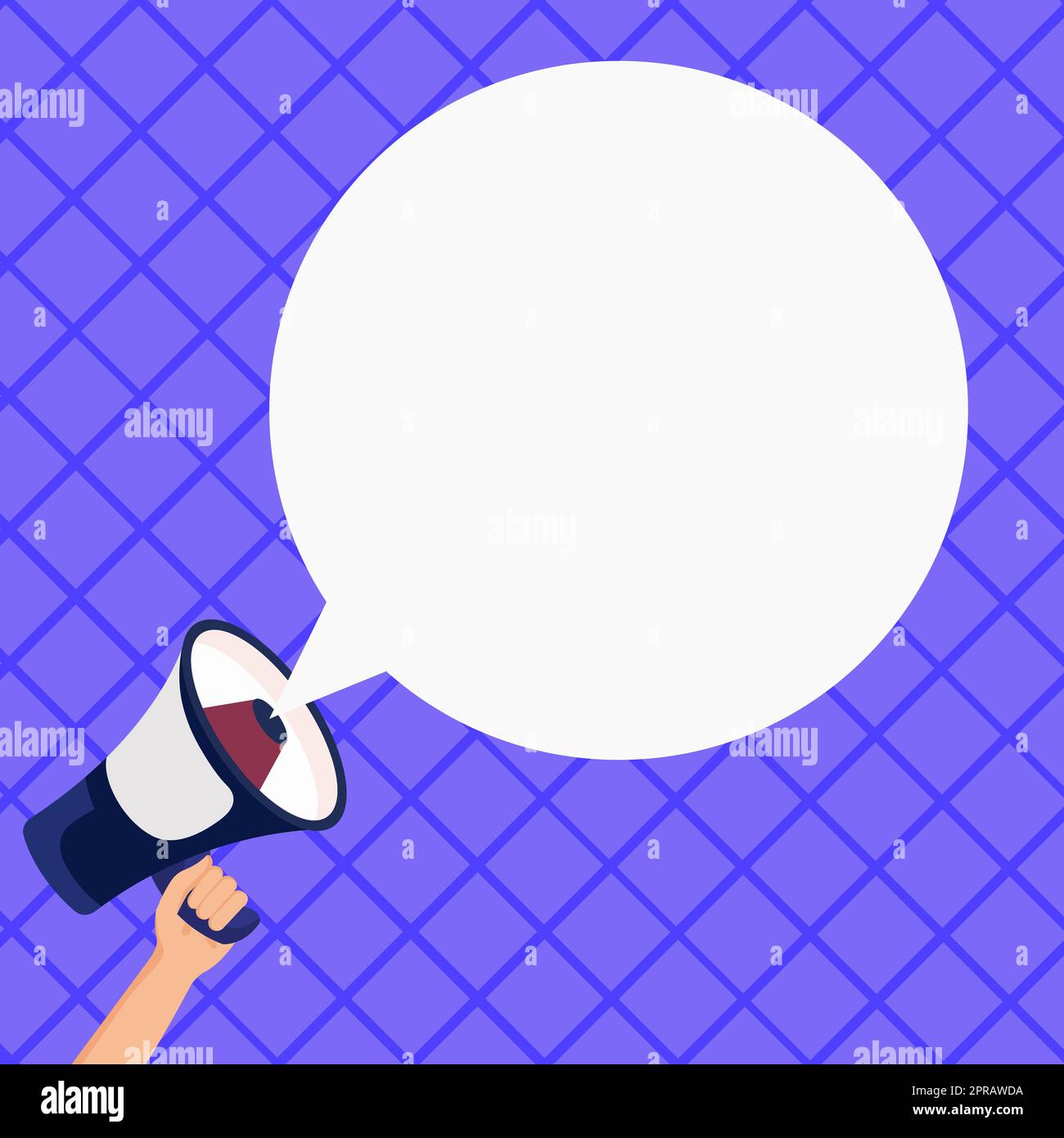 Illustration Of Hand Holding Megaphone Making Loudly Wonderful New ...