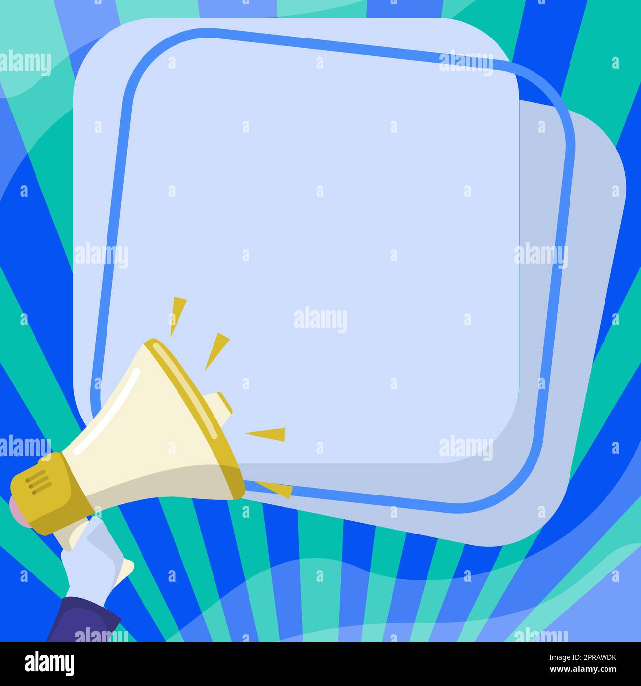 Illustration Of Hand Holding Megaphone Making Loudly Wonderful New ...