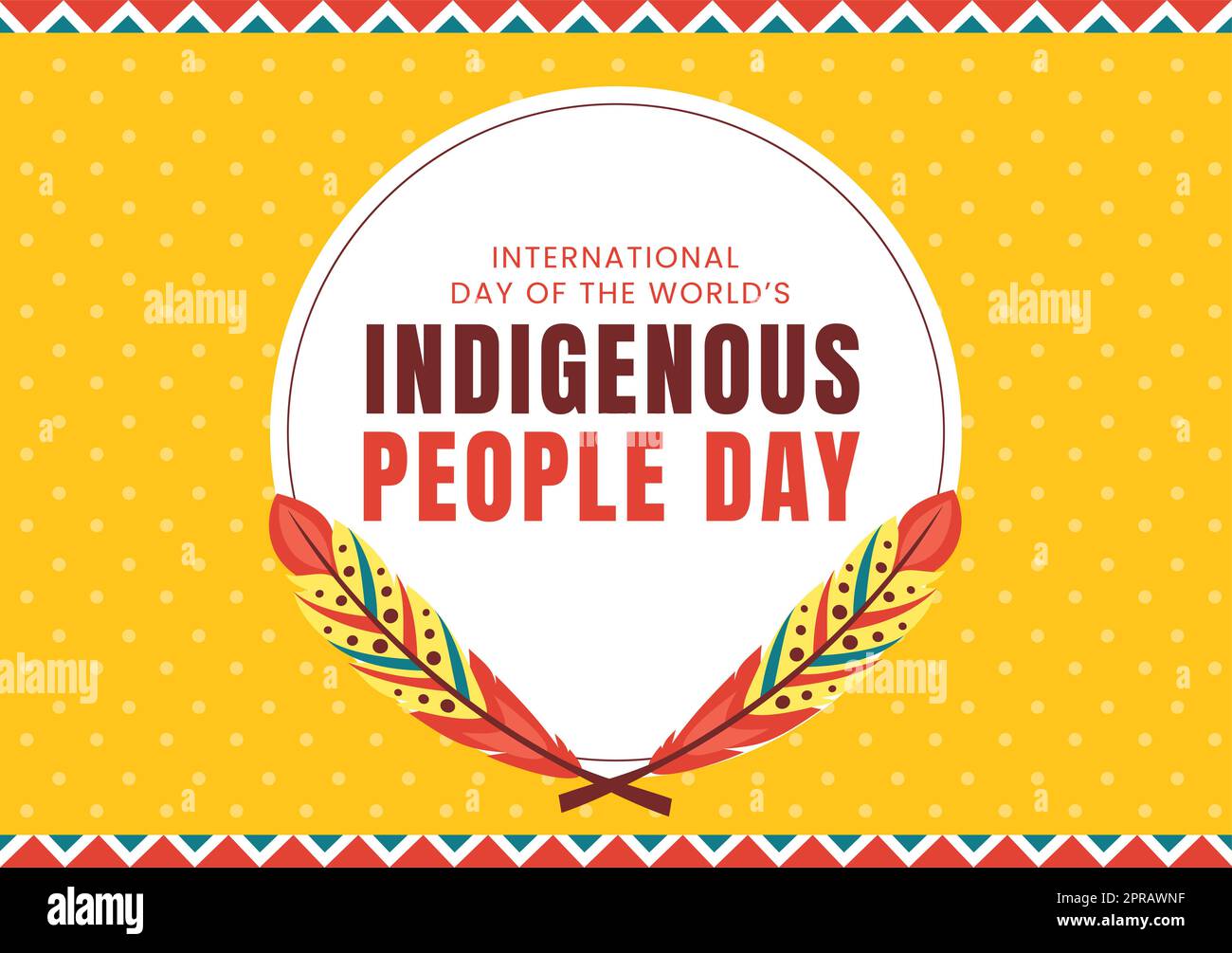 Worlds Indigenous Peoples Day on August 9 Hand Drawn Cartoon Flat ...