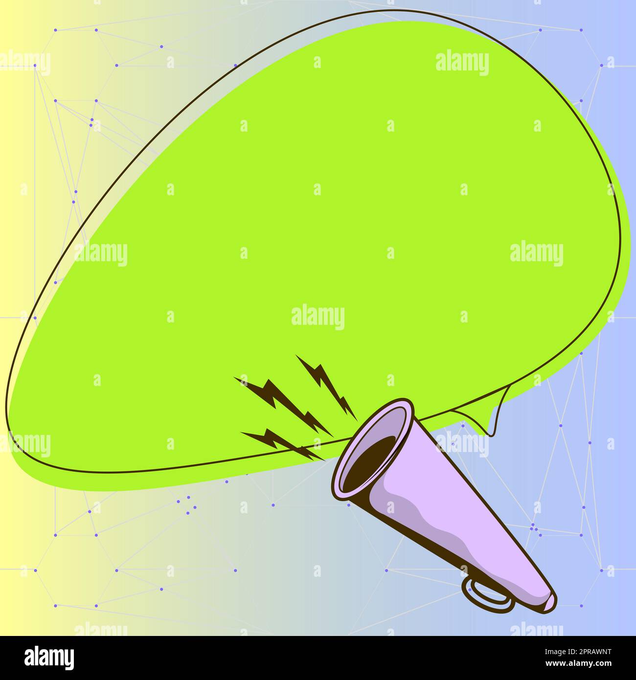 Illustration Of Megaphone Making Loudly New Announcement. Using A ...