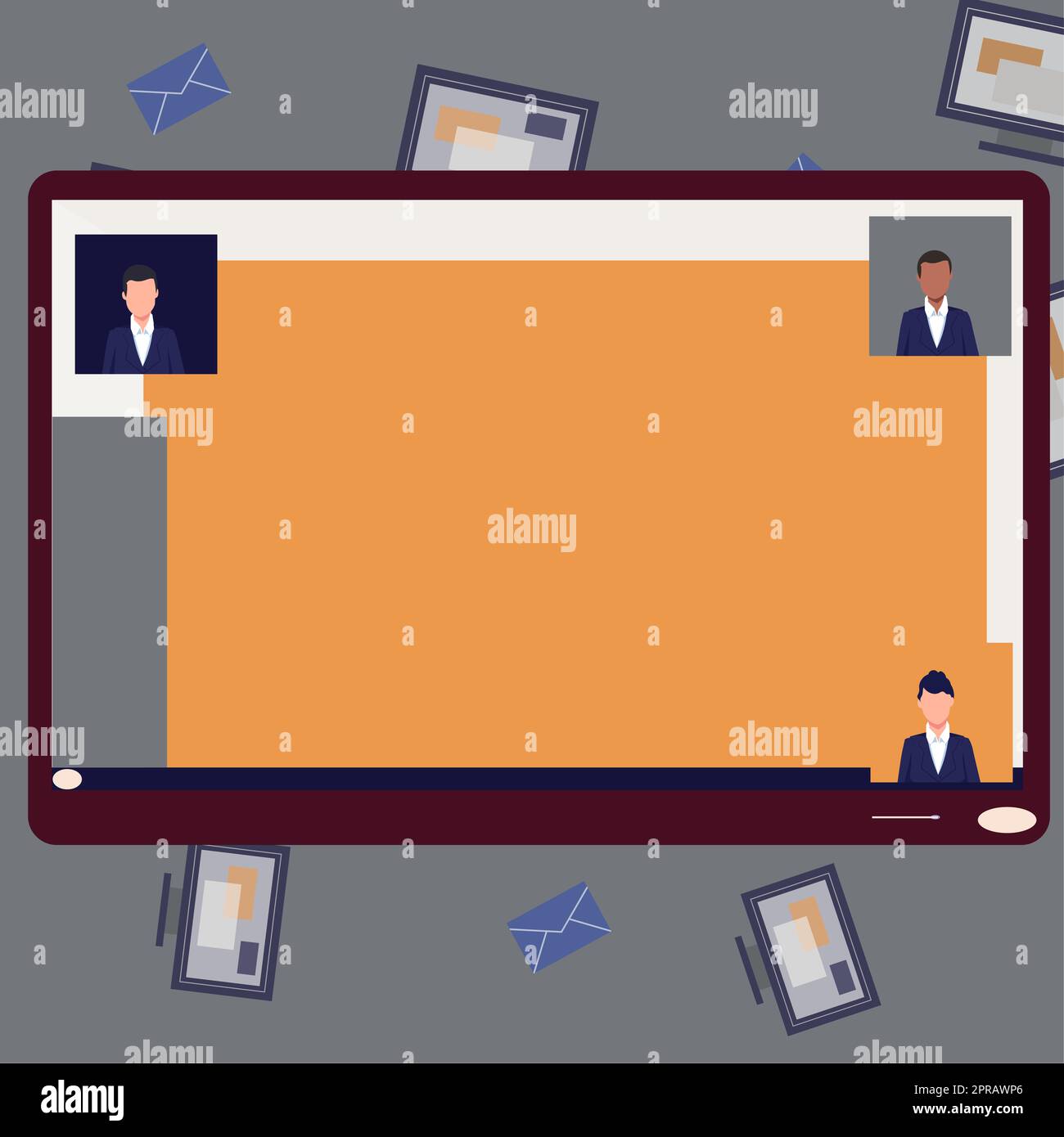 Illustration Of Couple Presenting New Amazing Ideas Holding Notes ...