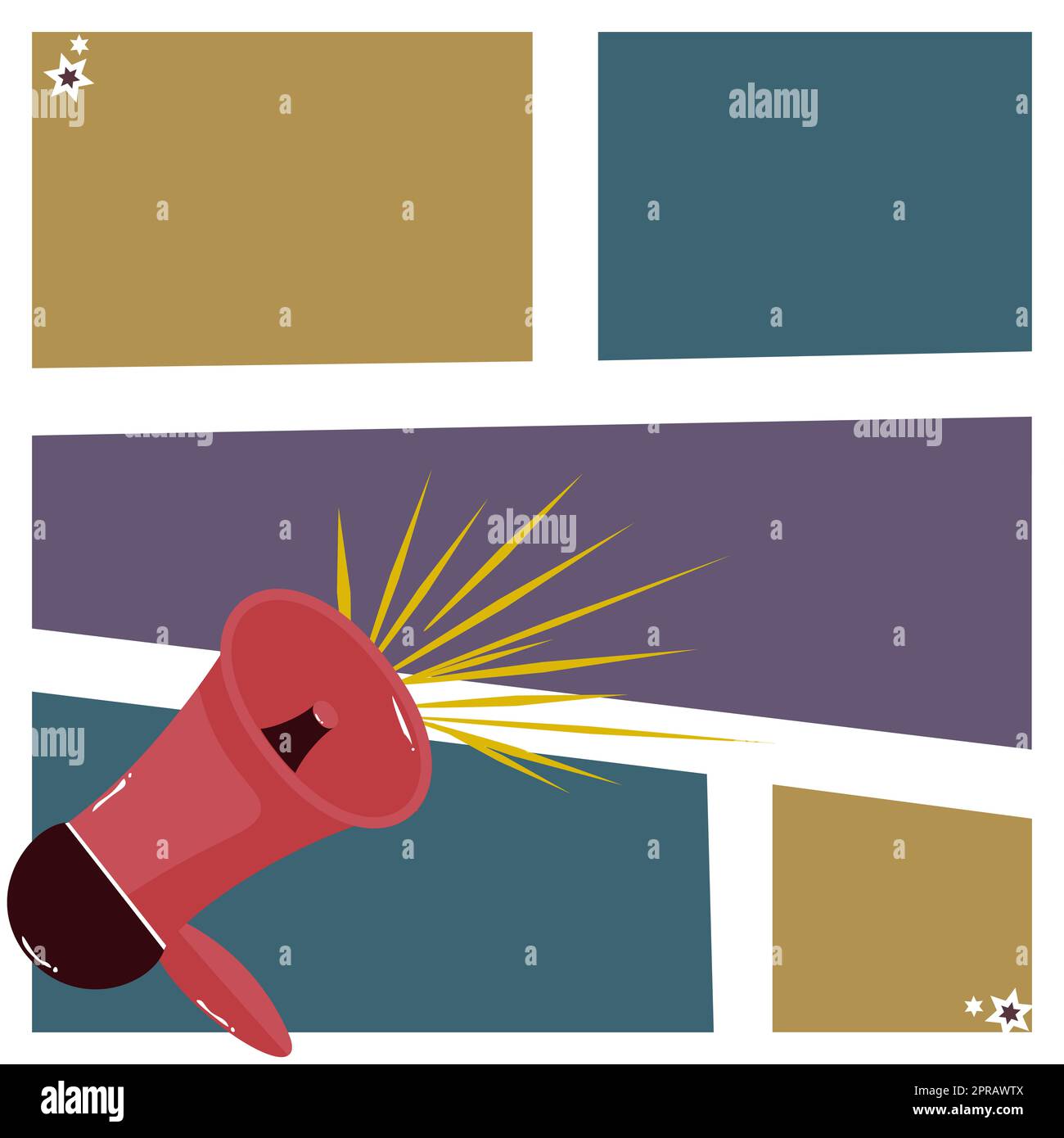 Megaphone Drawing With Conversation Bubble Showing New Announcement ...