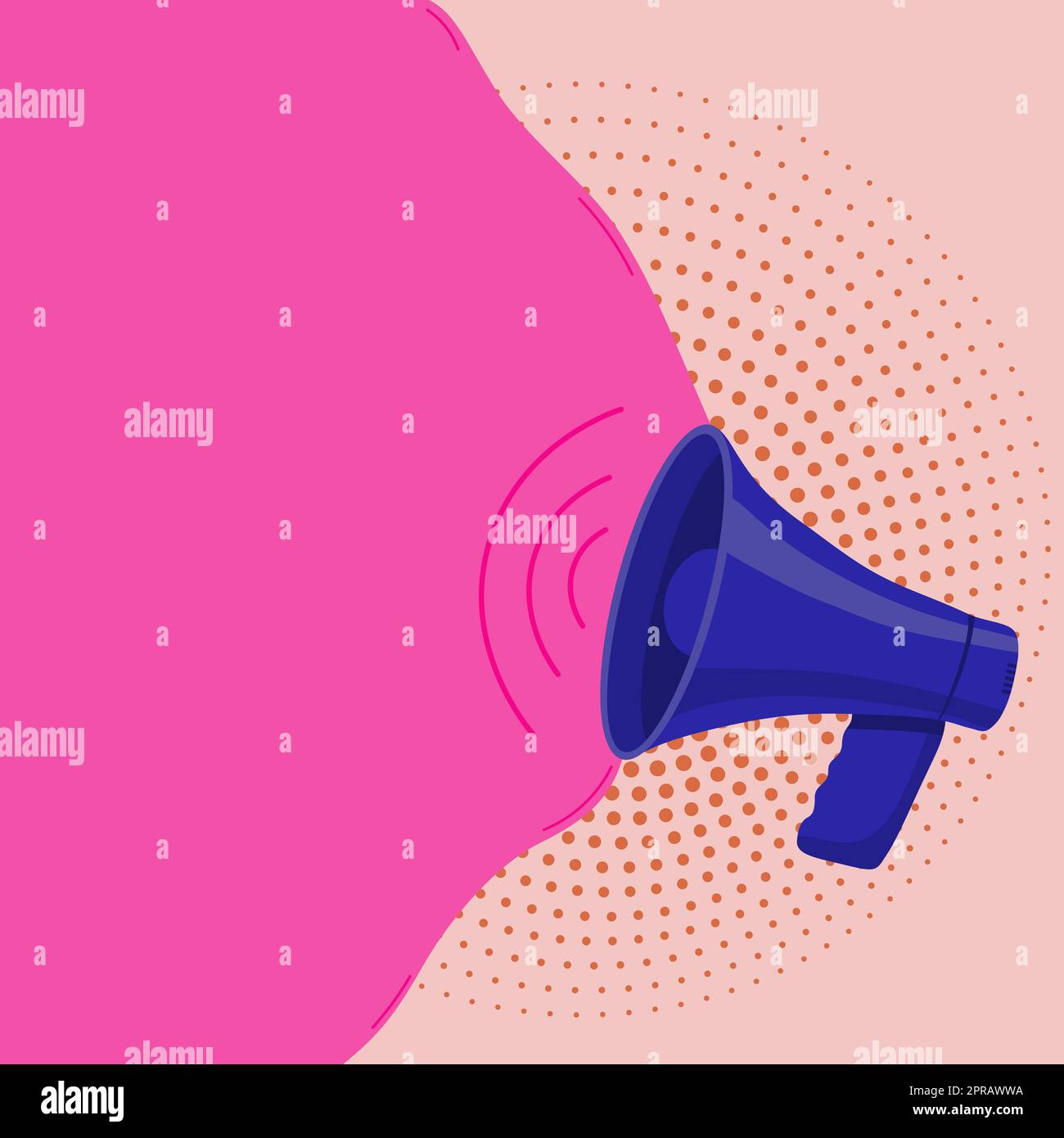 Megaphone Drawing With Conversation Bubble Showing New Announcement ...