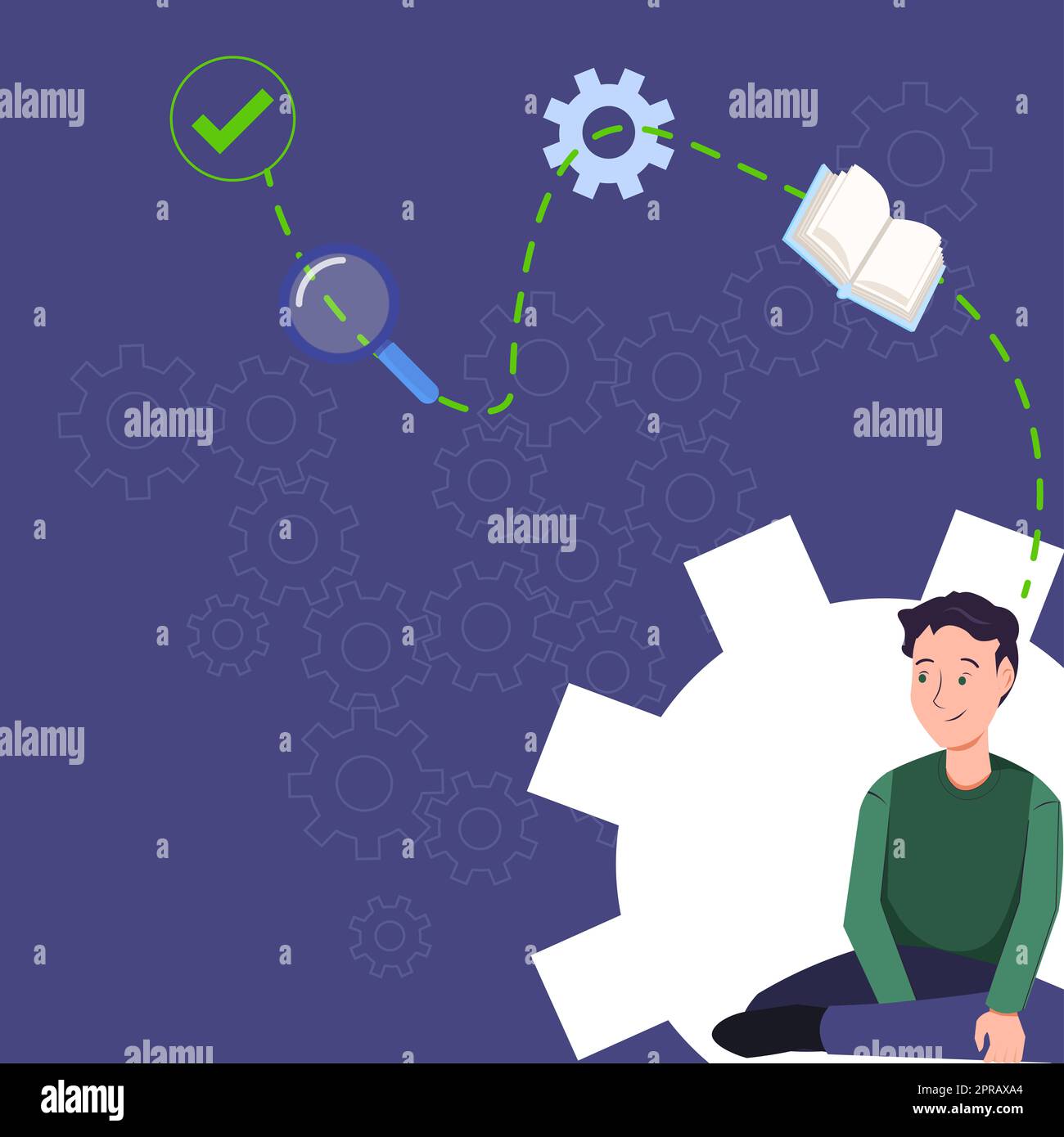 Sitting Man Thinking New Ideas. Businessman Reasoning Recent Concepts ...