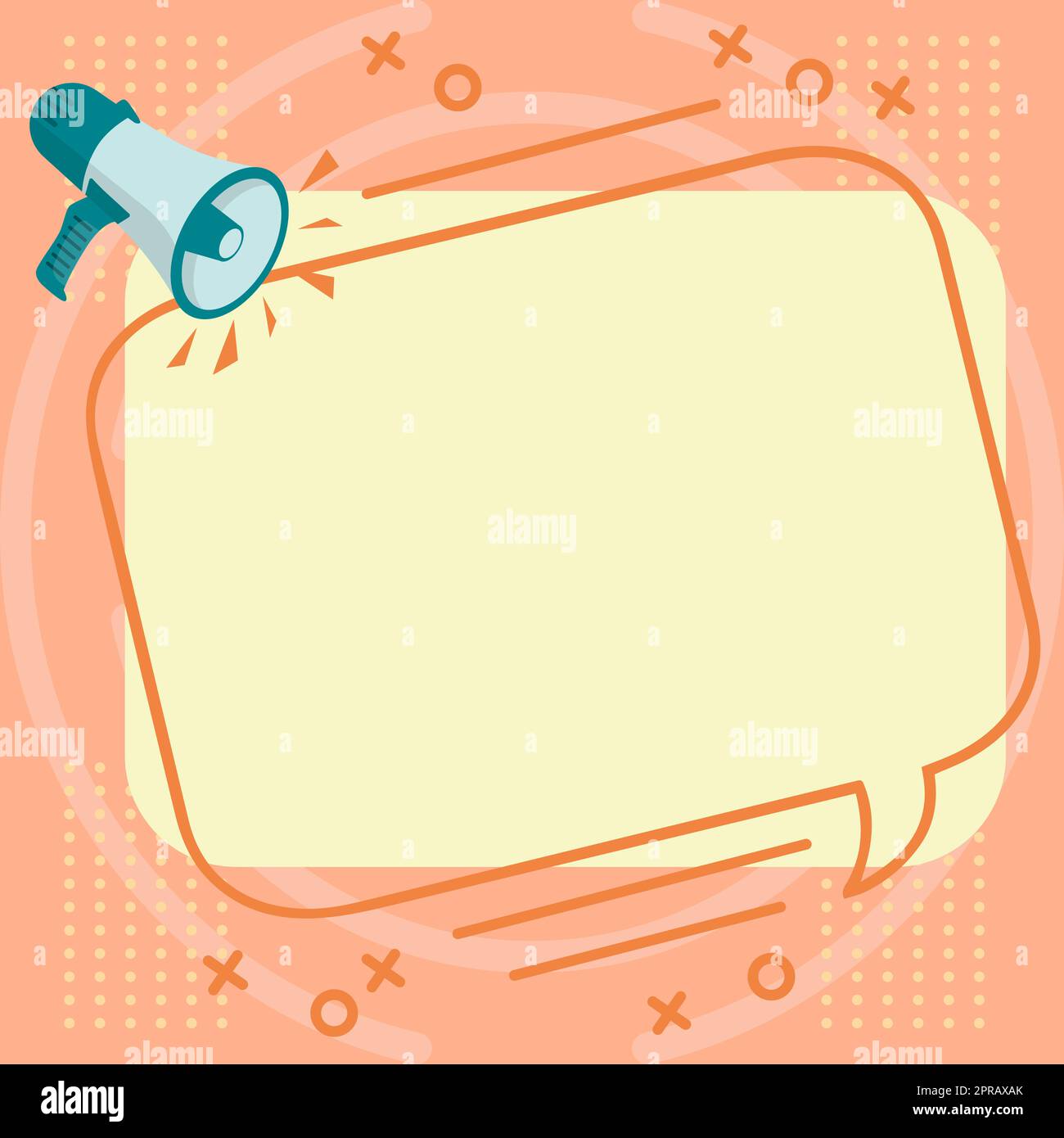 Megaphone Drawing With Conversation Bubble Showing New Announcement ...