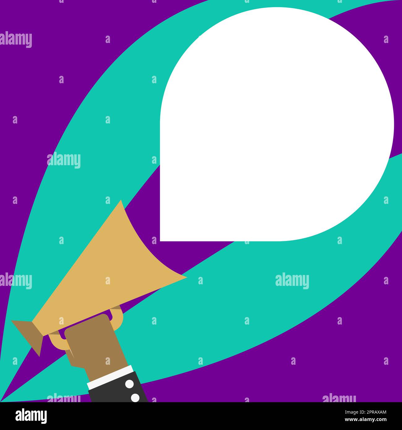 Illustration Of Hand Holding Megaphone Making Loudly Wonderful New ...