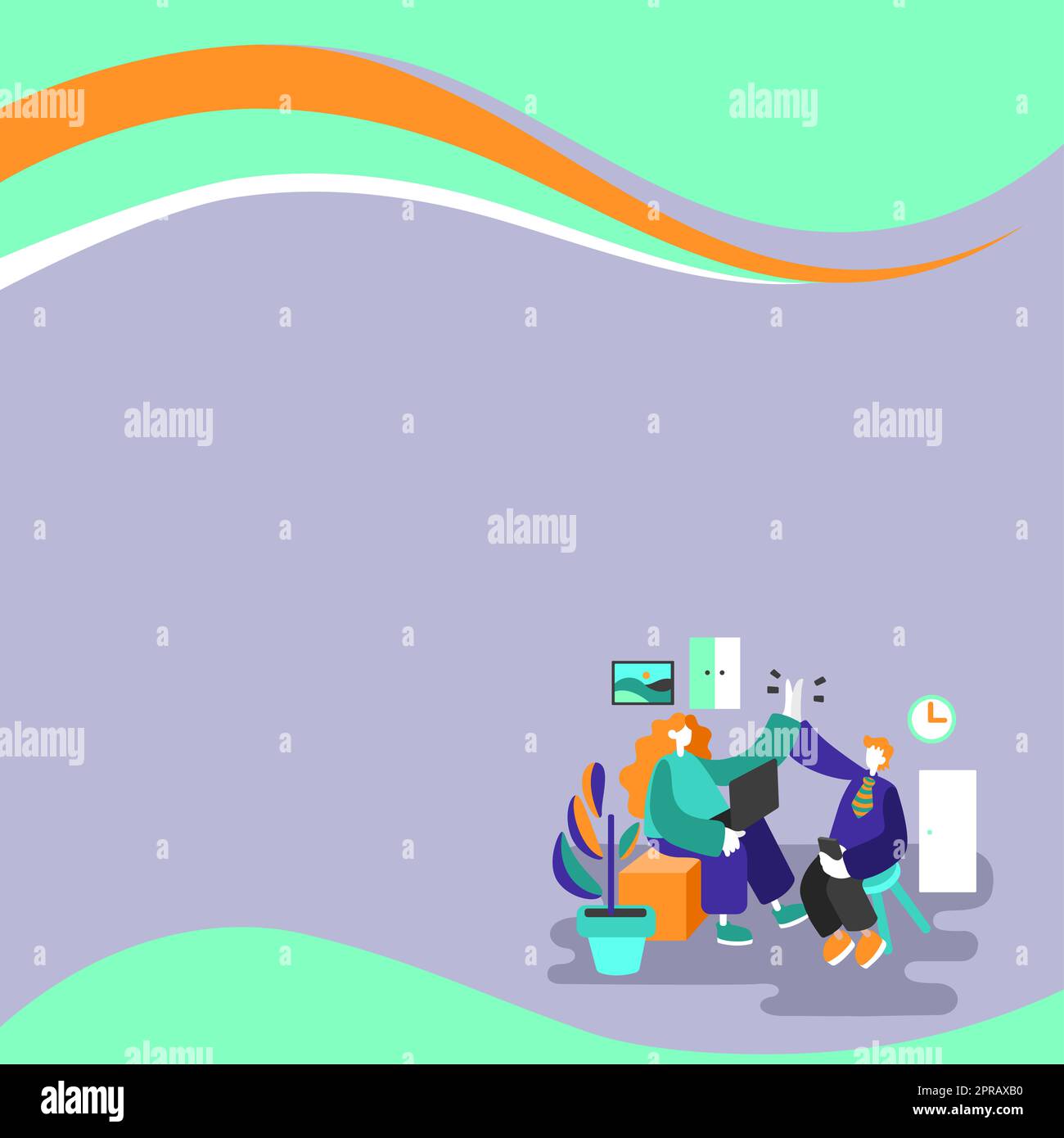 Colleagues Clapping Hands In Office. Working Together Drawing ...