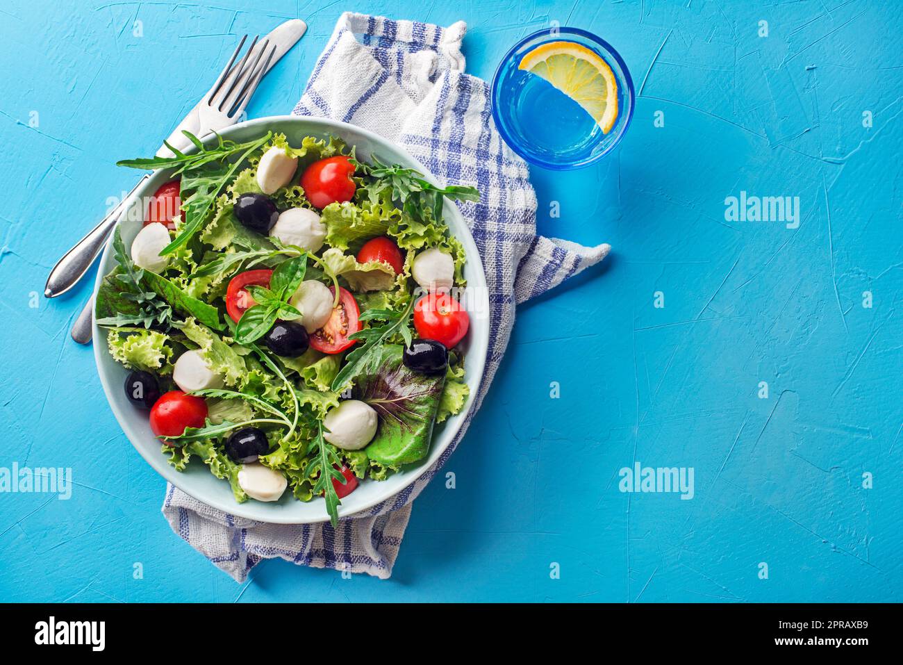 Fresh salad greens mozzarella hi-res stock photography and images - Alamy