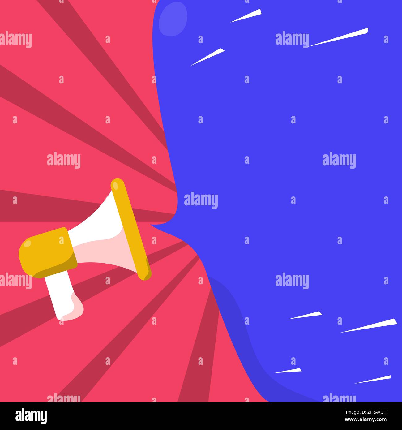 Megaphone Drawing With Conversation Bubble Showing New Announcement ...