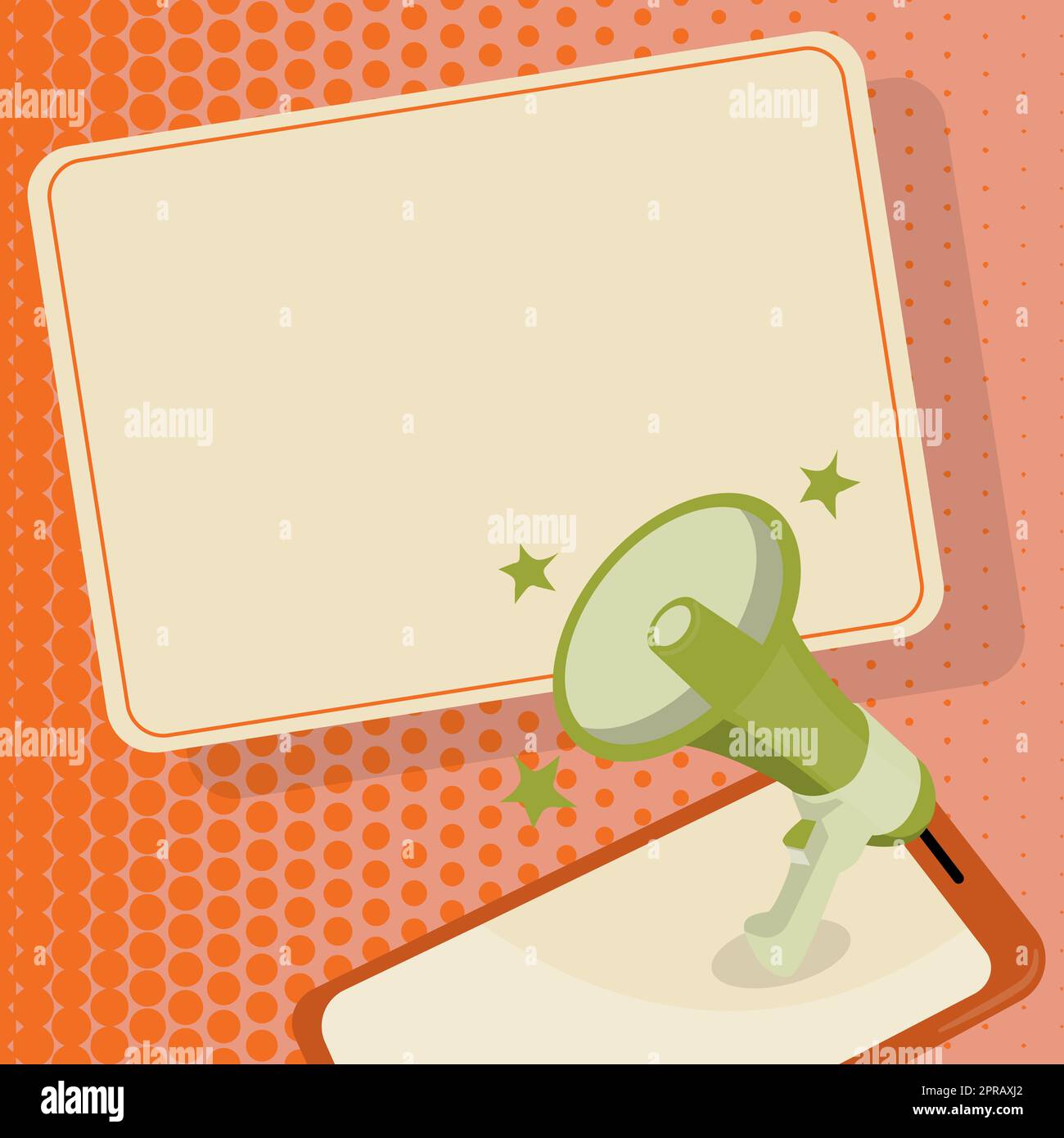 Megaphone Displaying Important Message. Object Announcing News Bulletin ...