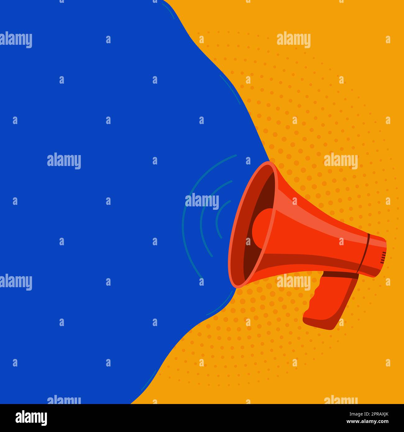 Megaphone Drawing With Conversation Bubble Showing New Announcement ...