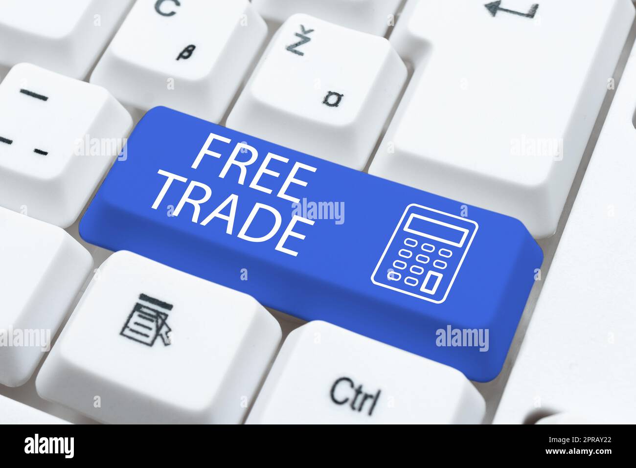 Hand writing sign Free Trade. Business concept The ability to buy and ...