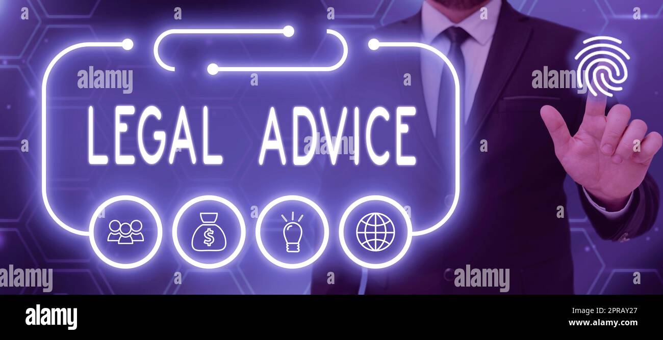Text showing inspiration Legal Advice. Business showcase Lawyer opinion ...