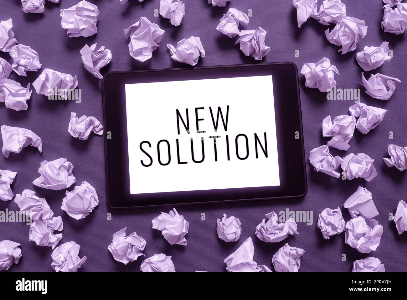 Hand writing sign New Solution. Concept meaning Modern Innovation ...