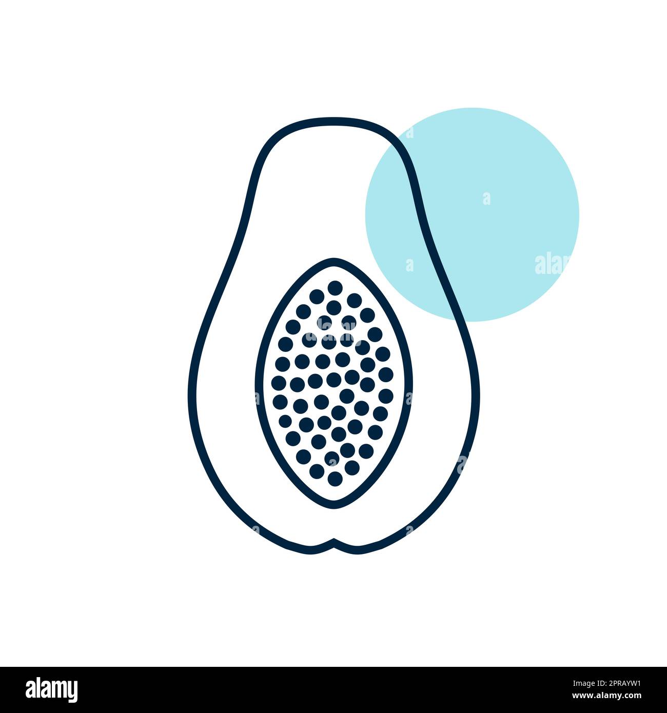 Papaya tropical fruit vector icon. Graph symbol for food and drinks web ...
