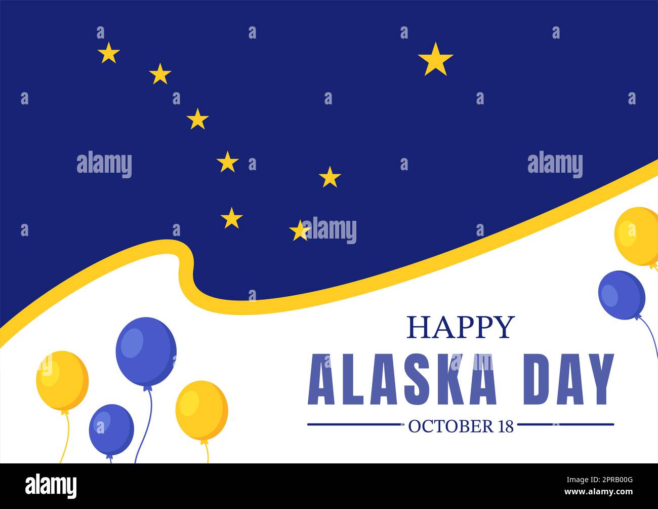 Waving alaska flag day art hi-res stock photography and images - Alamy