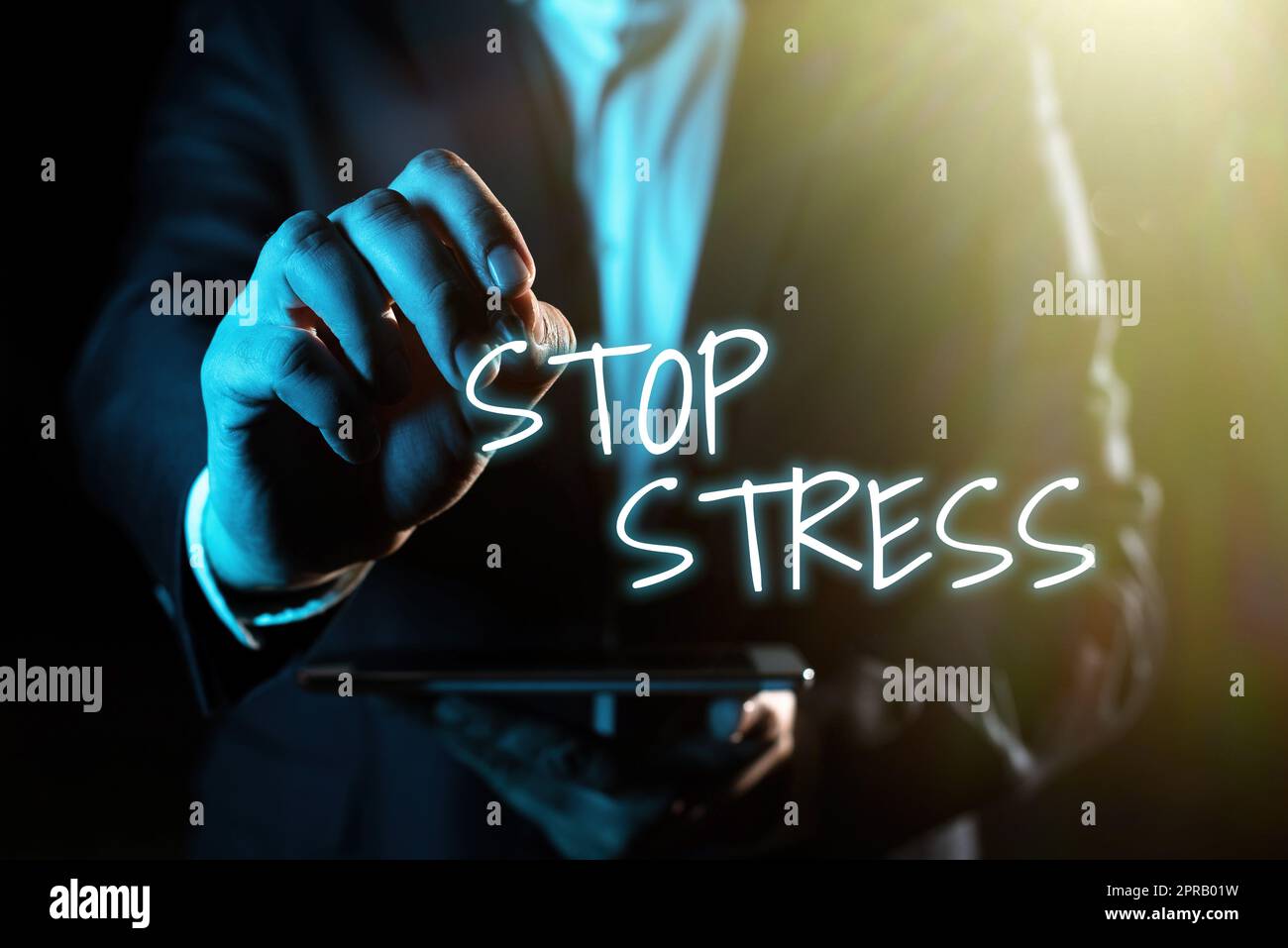 Writing displaying text Stop Stress. Internet Concept Seek help Take ...