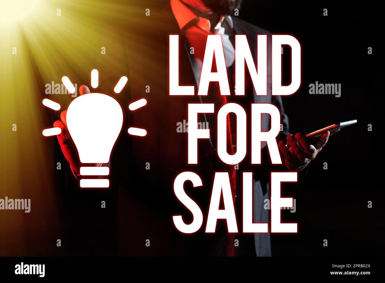 Writing displaying text Land For Sale. Internet Concept Real Estate Lot ...