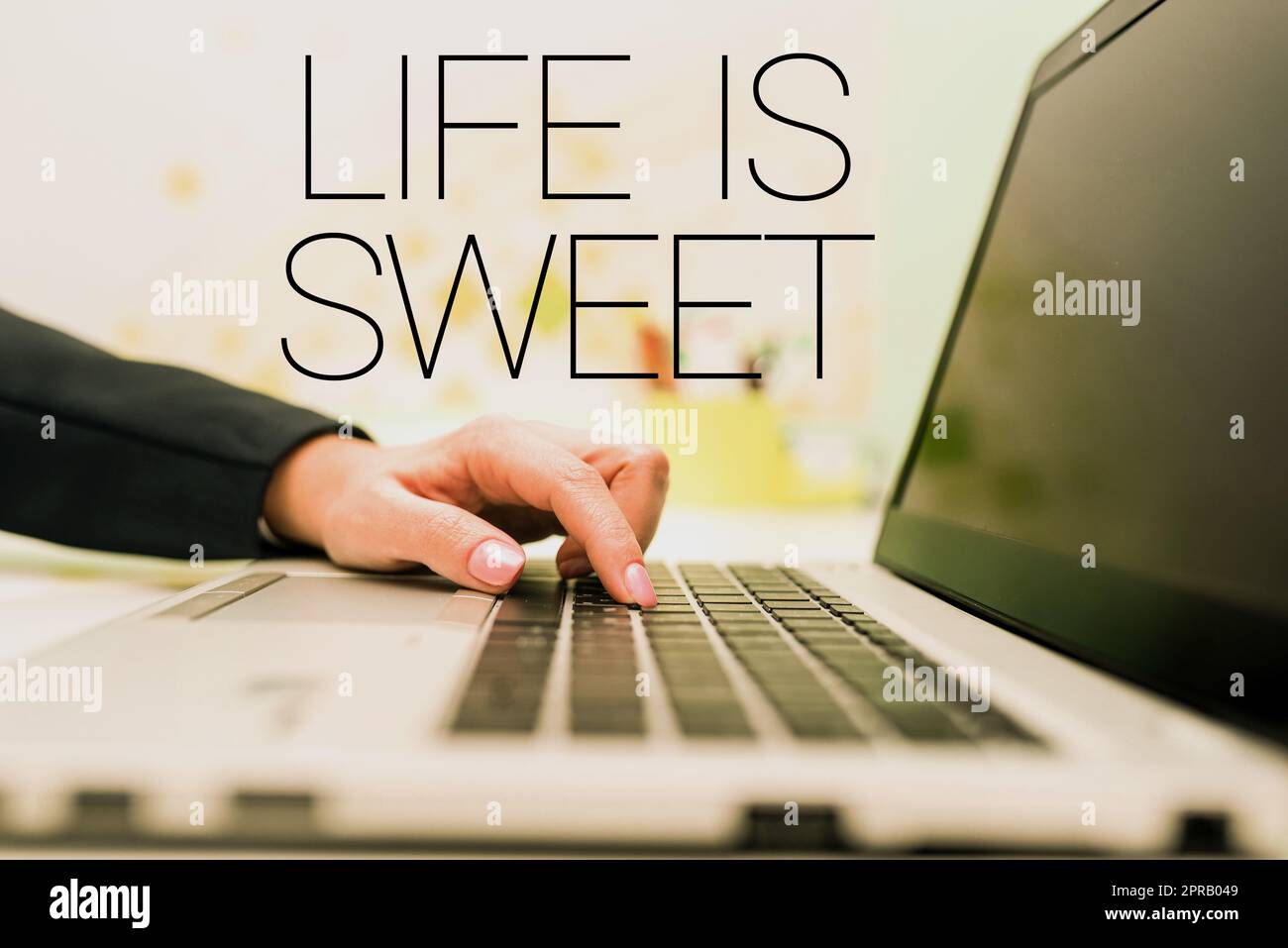 Text sign showing Life Is Sweet. Business showcase Happiness seeing the ...