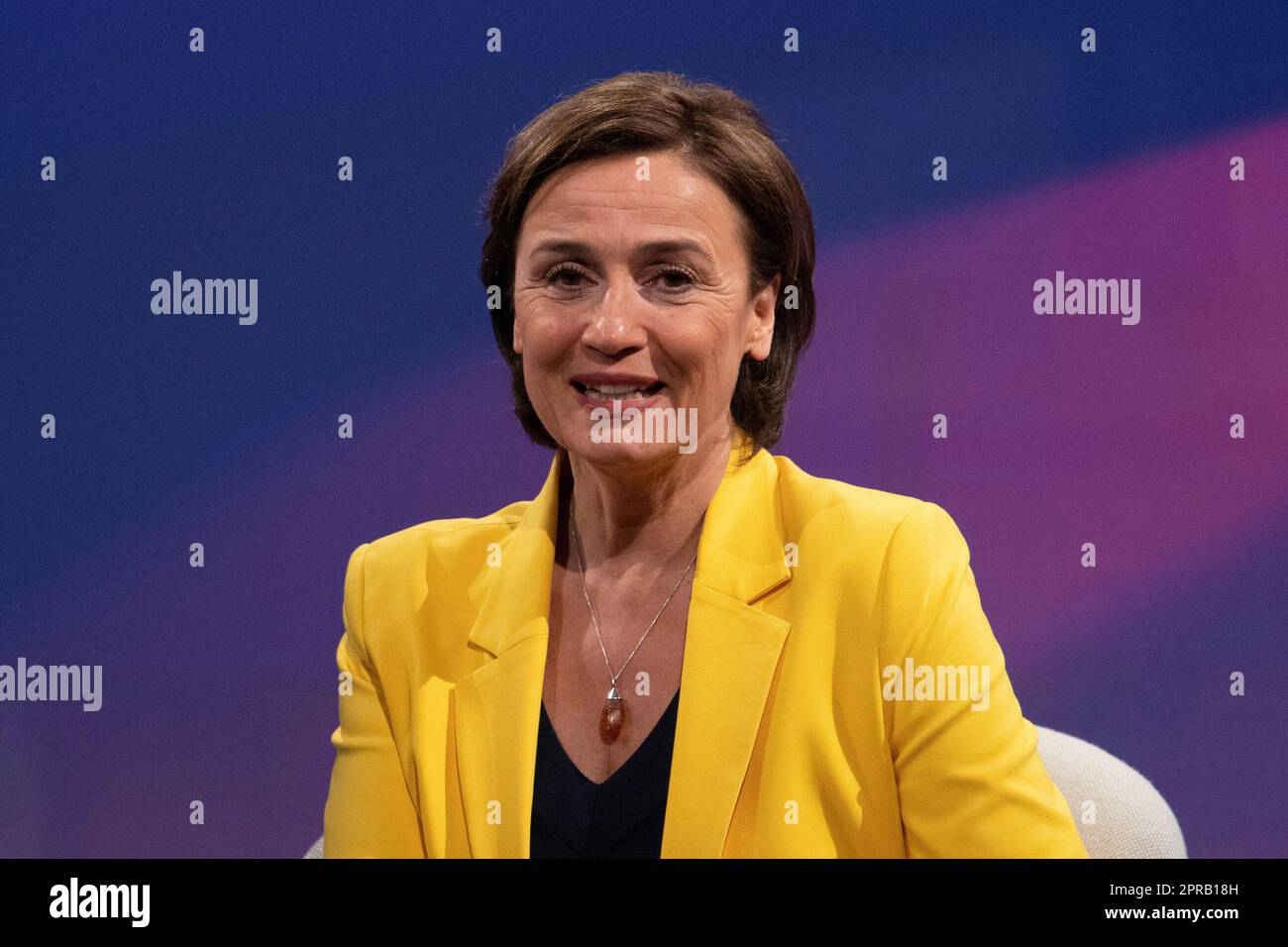 Cologne, Deutschland. 26th Apr, 2023. Sandra MAISCHBERGER, presenter ...