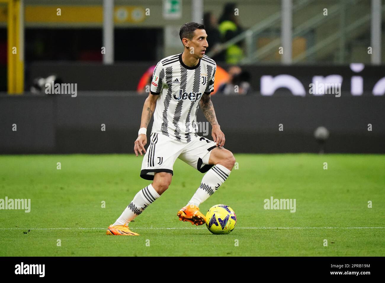 Angel Di Maria (Juventus FC) during the Italian Cup, Coppa Italia, semi ...
