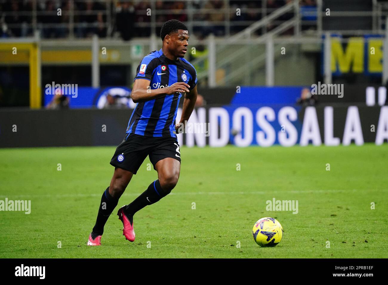 Denzel Dumfries (FC Inter) during the Italian Cup, Coppa Italia, semi ...