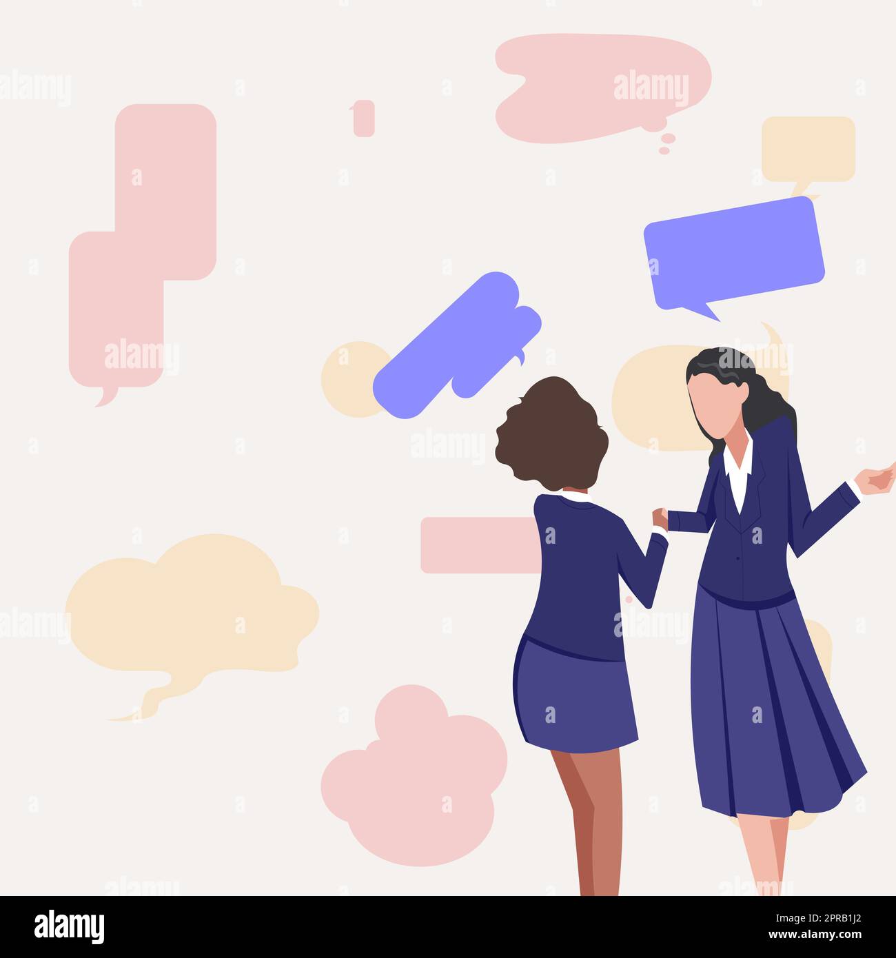 Two smiling colleagues working Stock Vector Images - Alamy