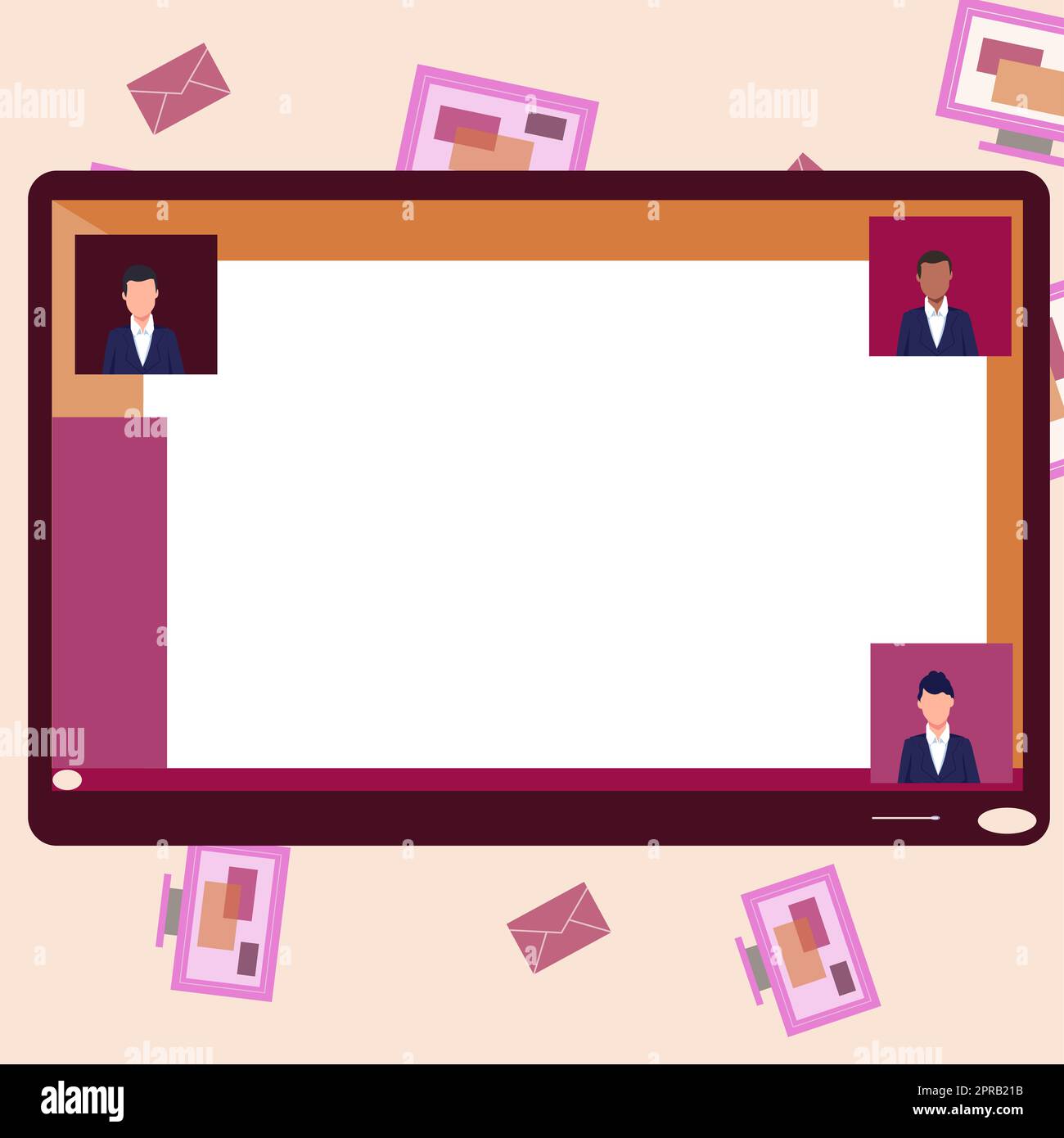 Illustration Of Couple Presenting New Amazing Ideas Holding Notes ...