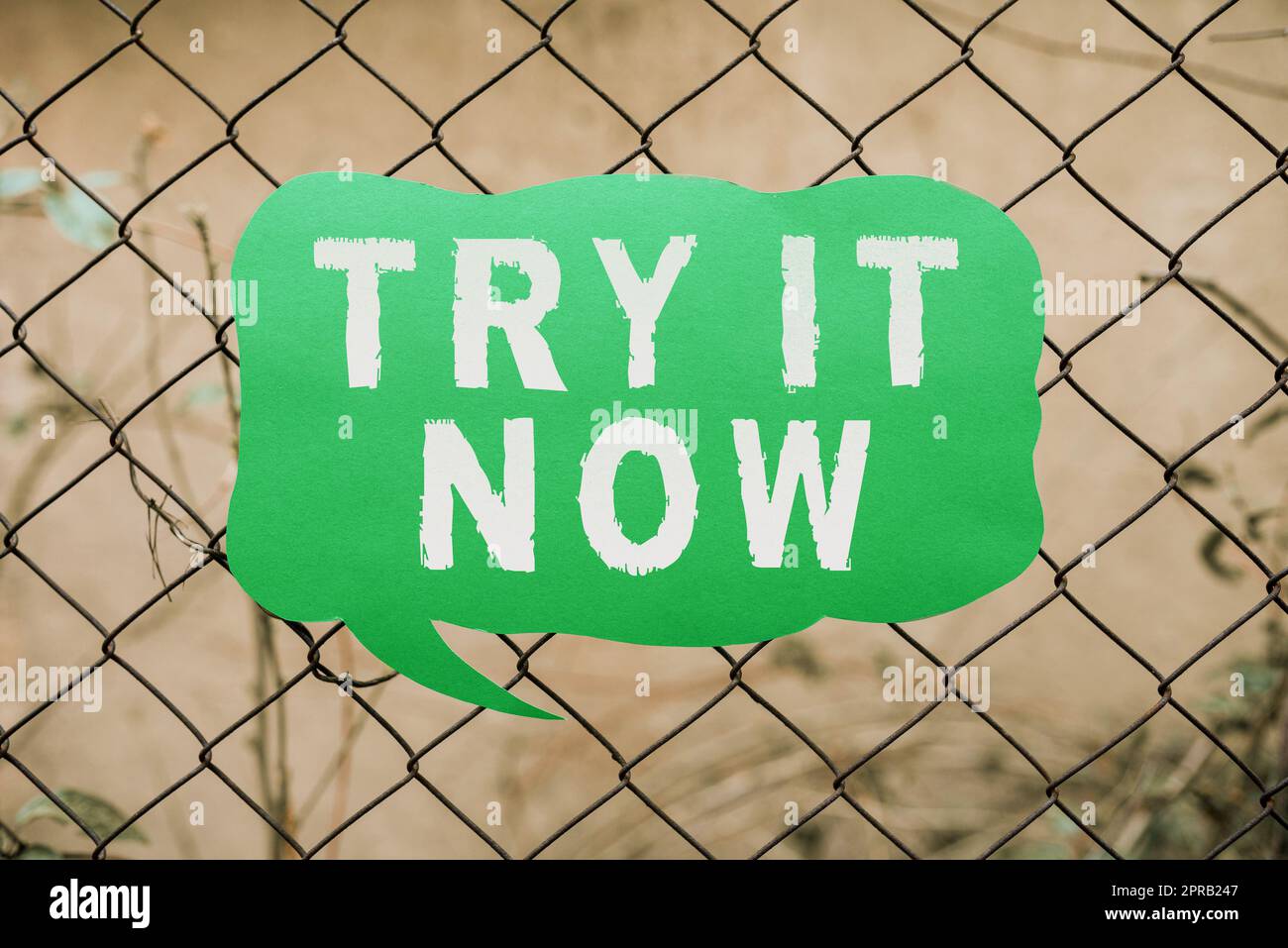 Hand writing sign Try It Now. Business approach Free trial of something ...