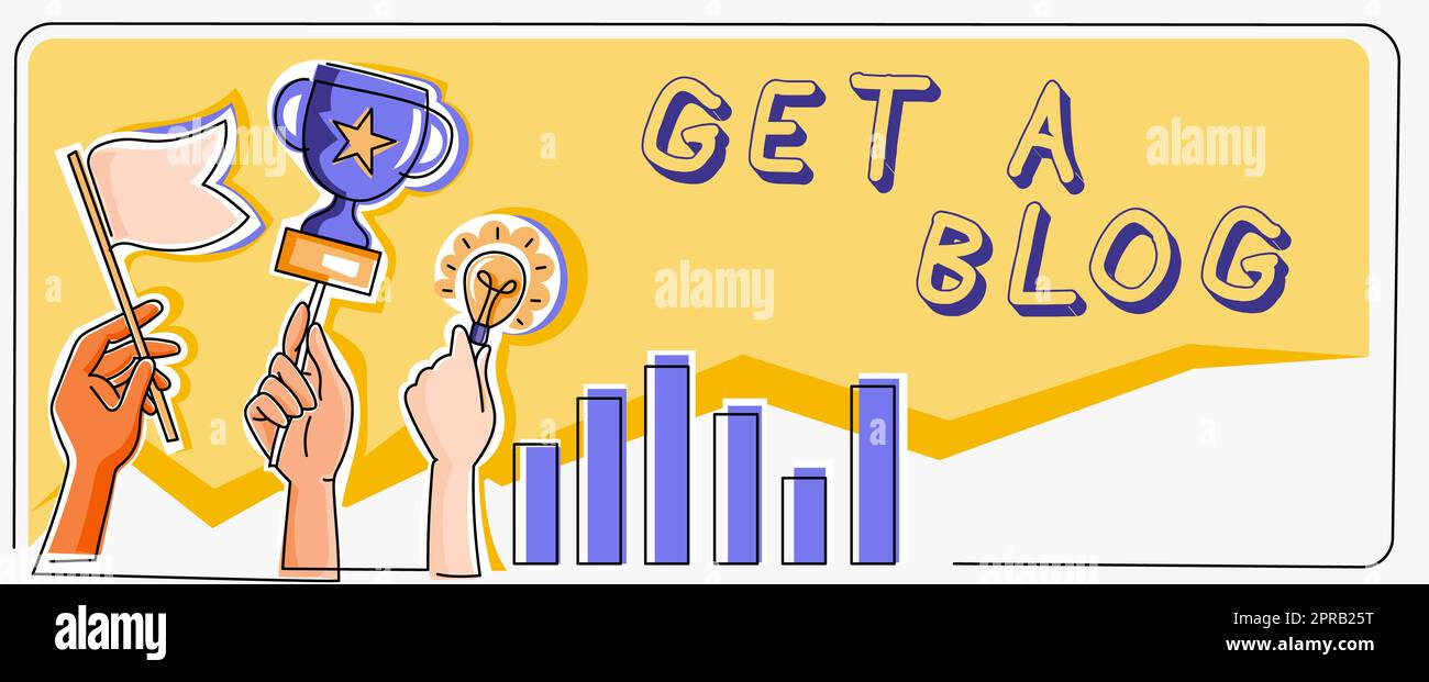 Blog post flag hi-res stock photography and images - Alamy