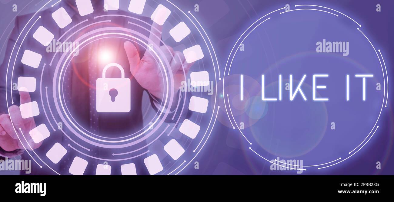 Writing displaying text I Like It. Word Written on To be pleased with ...