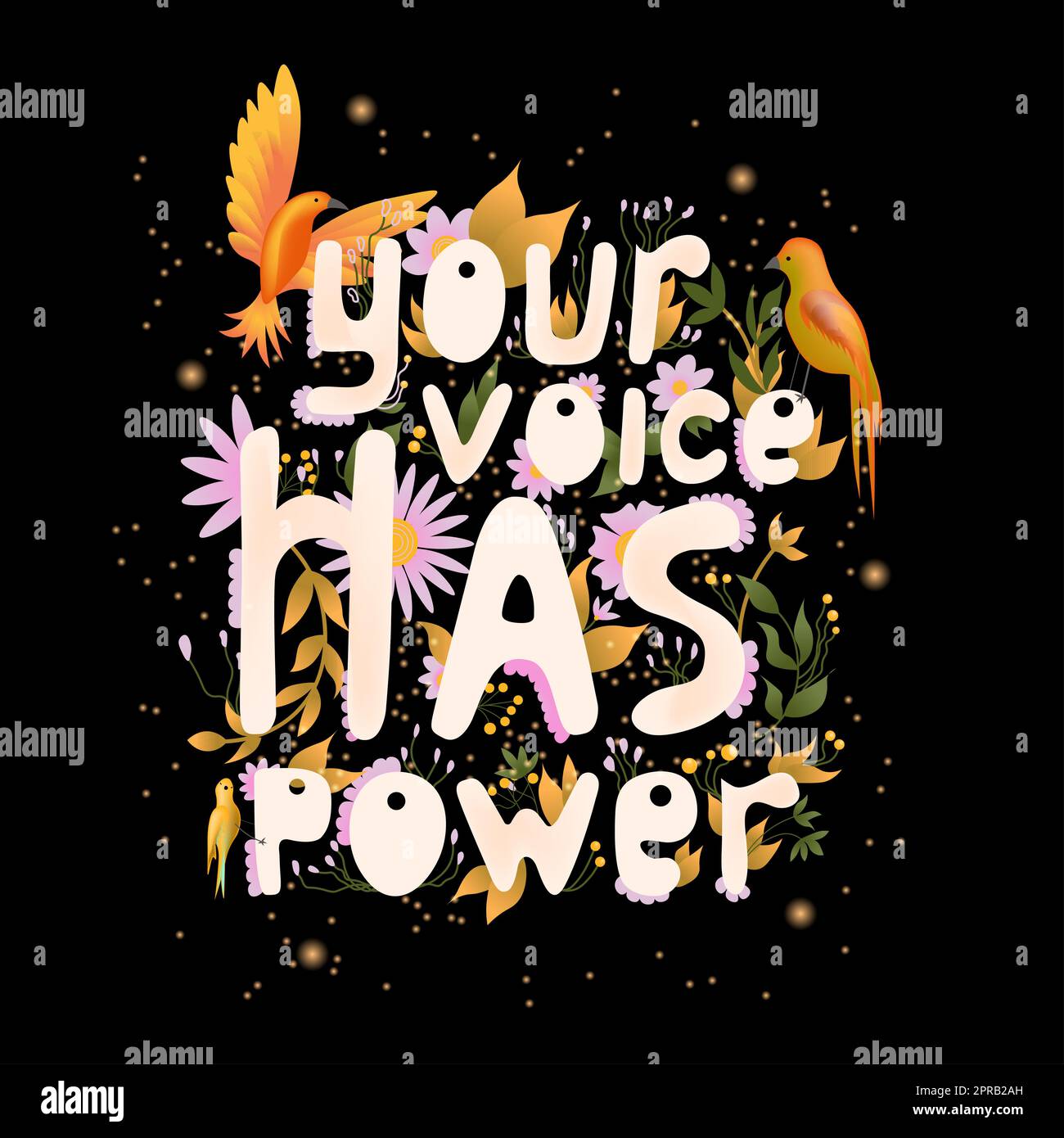 Your voice has power. Motivational print. Election voting concept ...