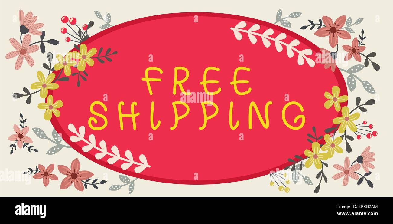 Conceptual display Free Shipping. Word Written on Freight Cargo ...