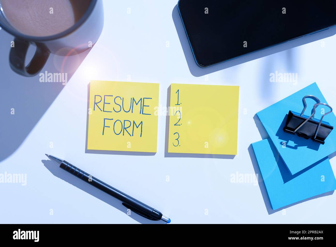 Conceptual caption Resume Form. Business showcase describe the layout ...