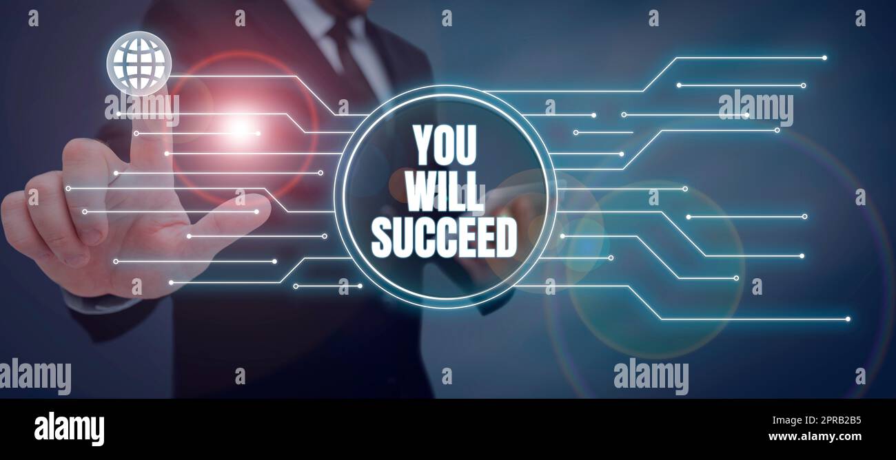 Text sign showing You Will Succeed. Word Written on Inspiration ...