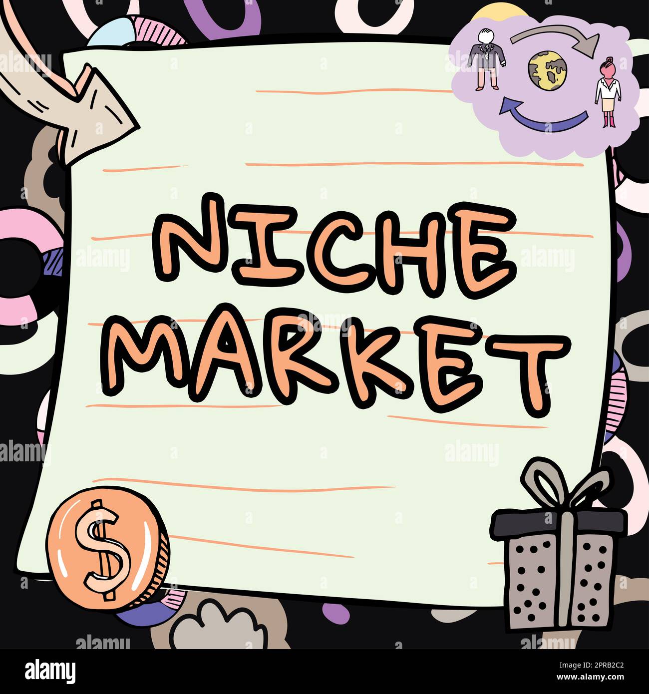 Hand writing sign Niche Market. Business showcase Subset of the market ...