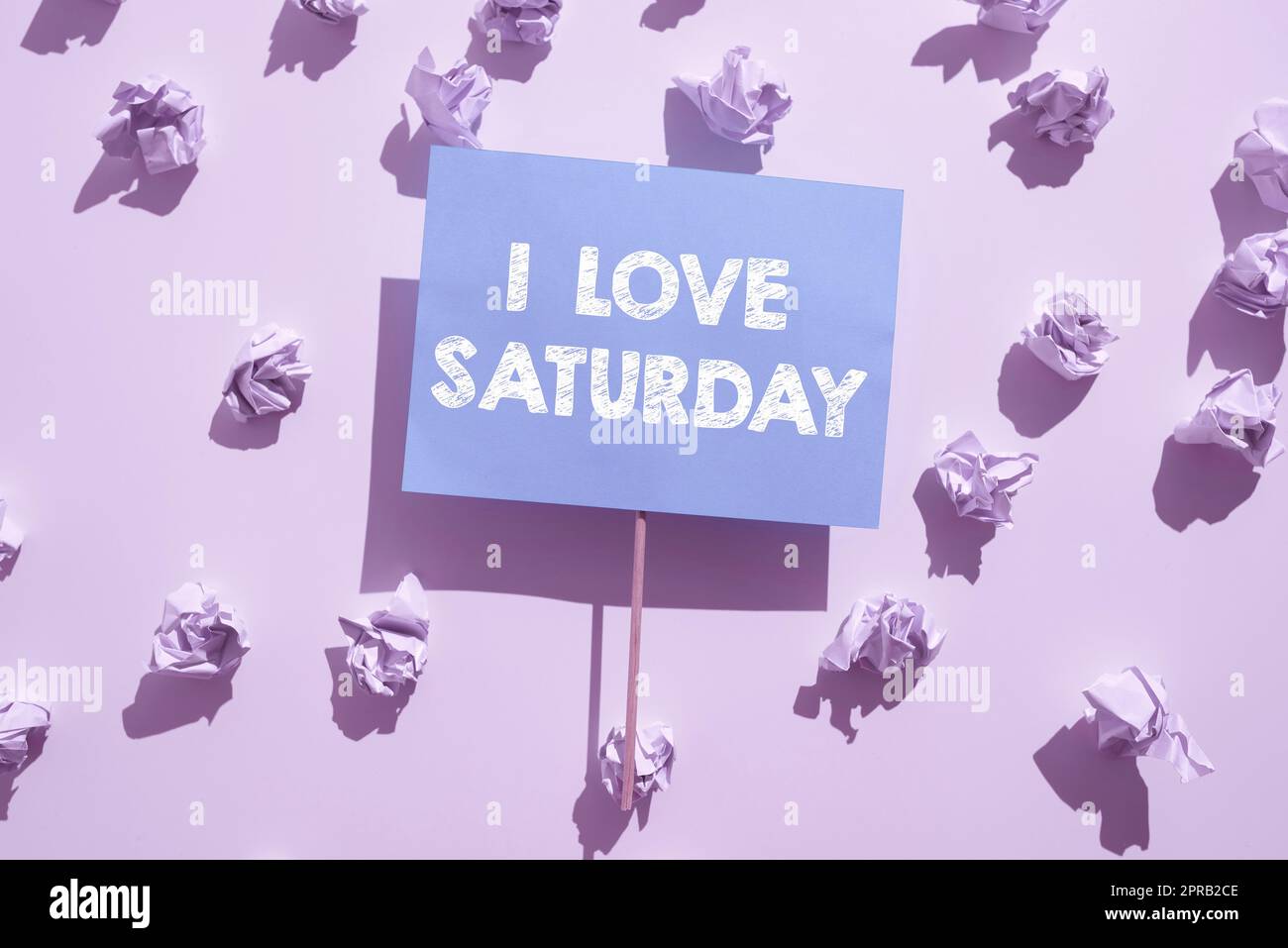 Text showing inspiration I Love Saturday. Business concept To have ...