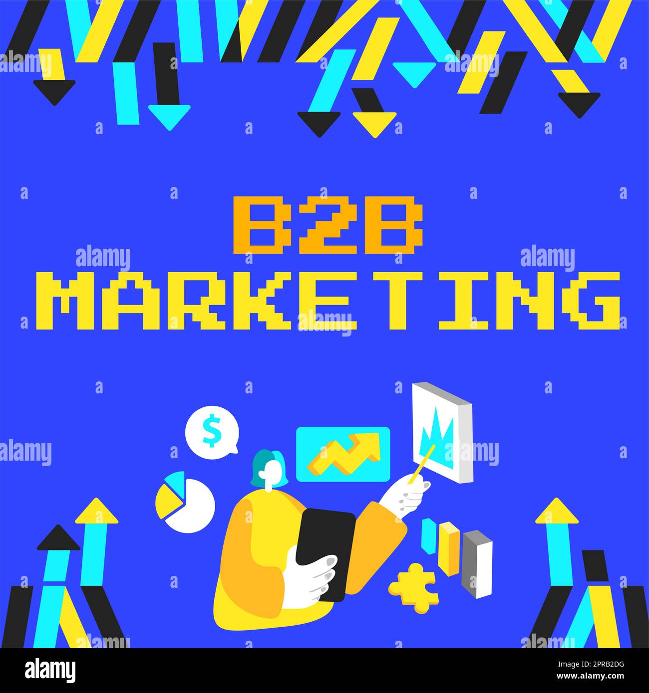 Conceptual display B2B Marketing. Business showcase Partnership ...