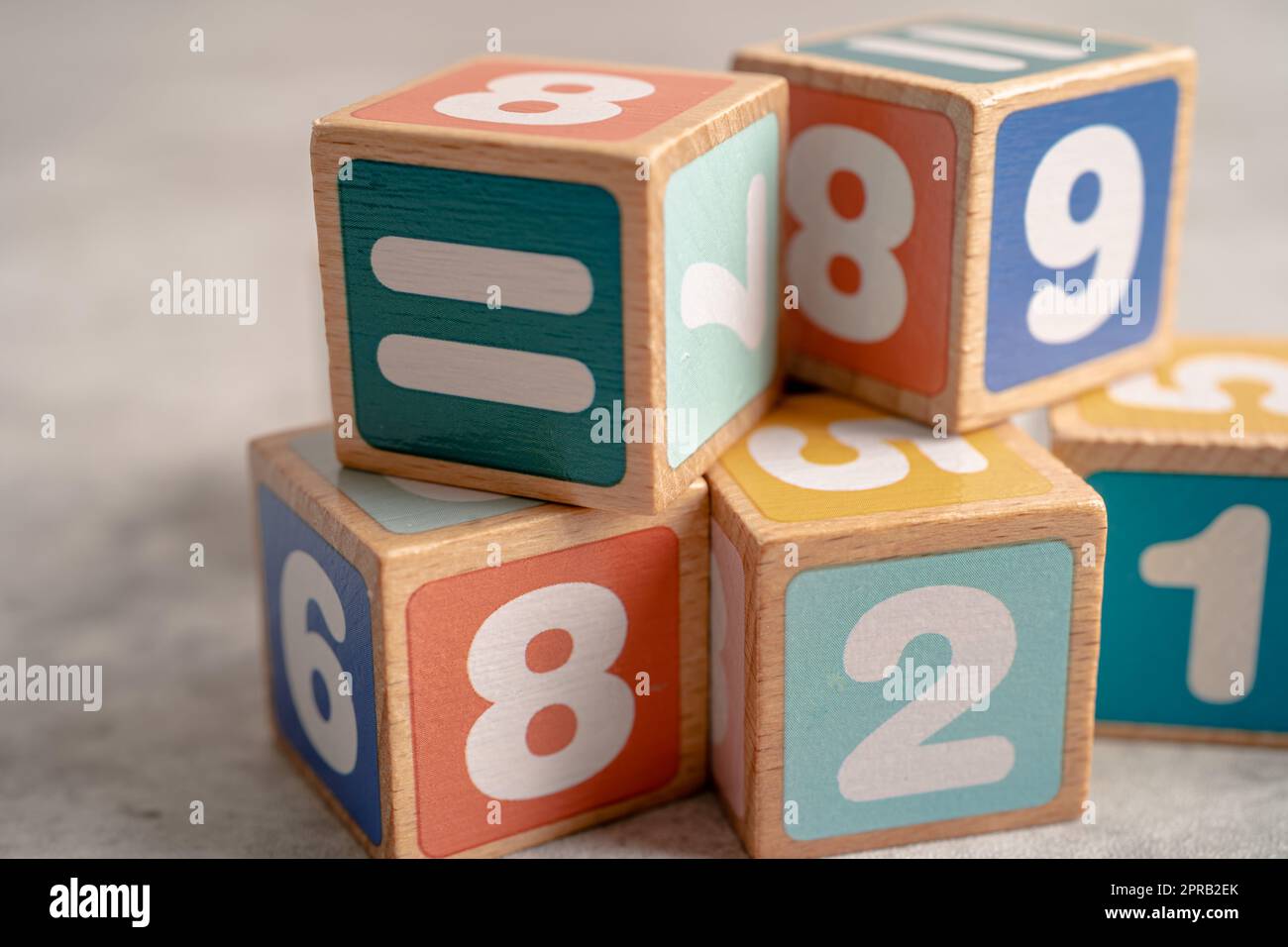 Math number colorful on white background, education study mathematics ...