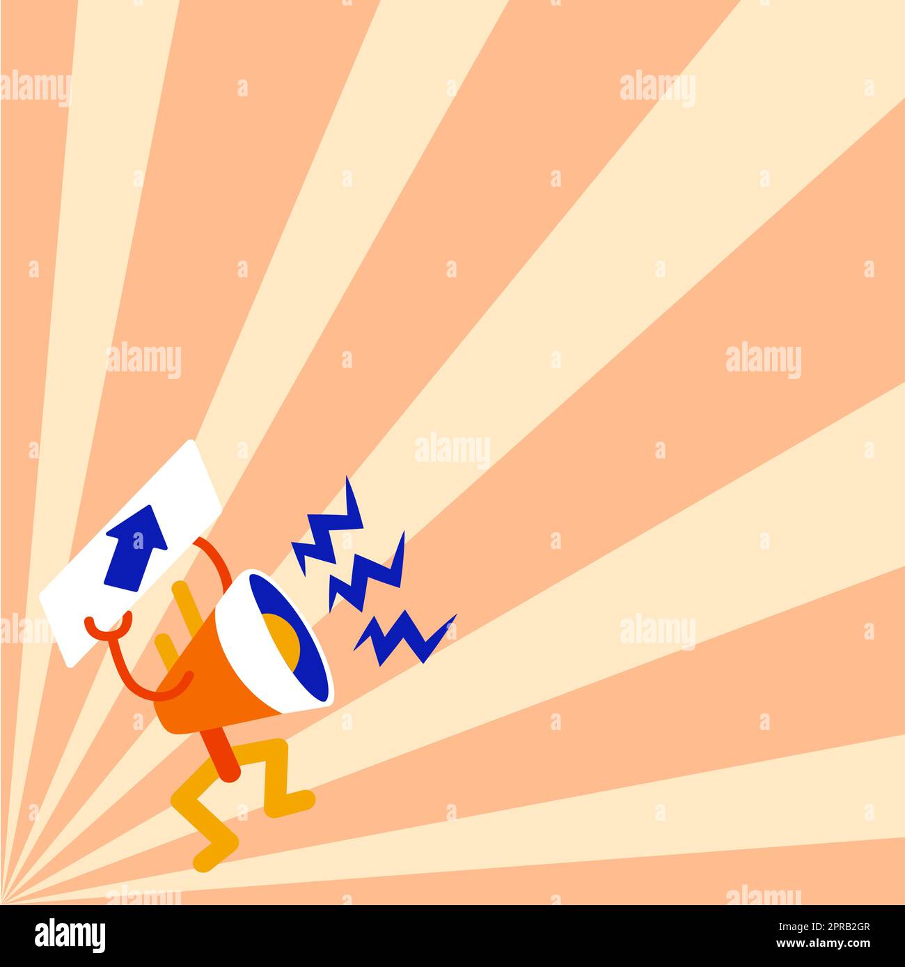 Megaphone Displaying Important Message. Object Announcing News Bulletin ...