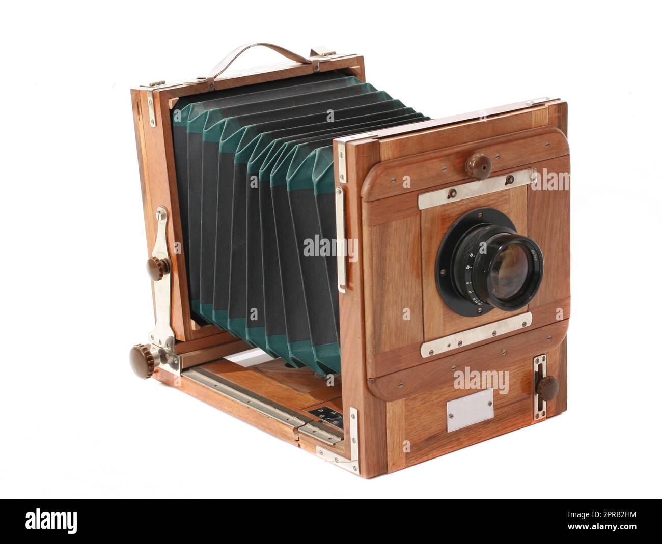 Old antique vintage black camera the 19th century isolated on white ...