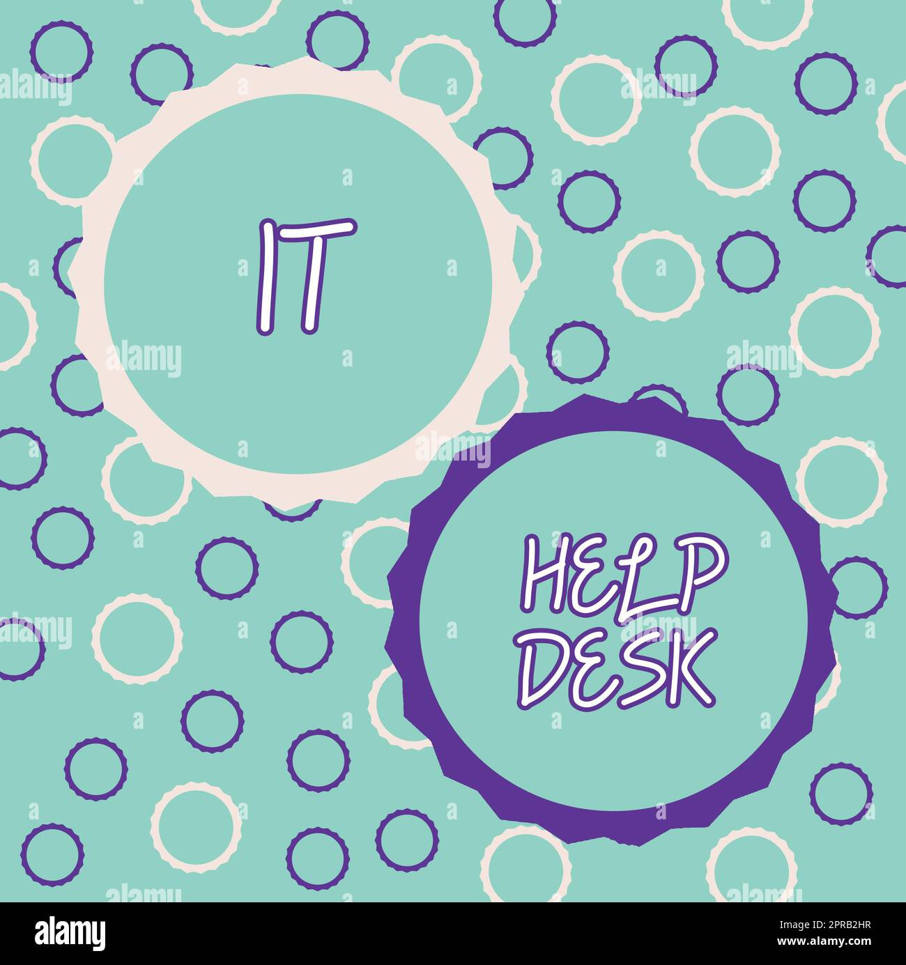 Text caption presenting It Help Desk. Word for Online support ...