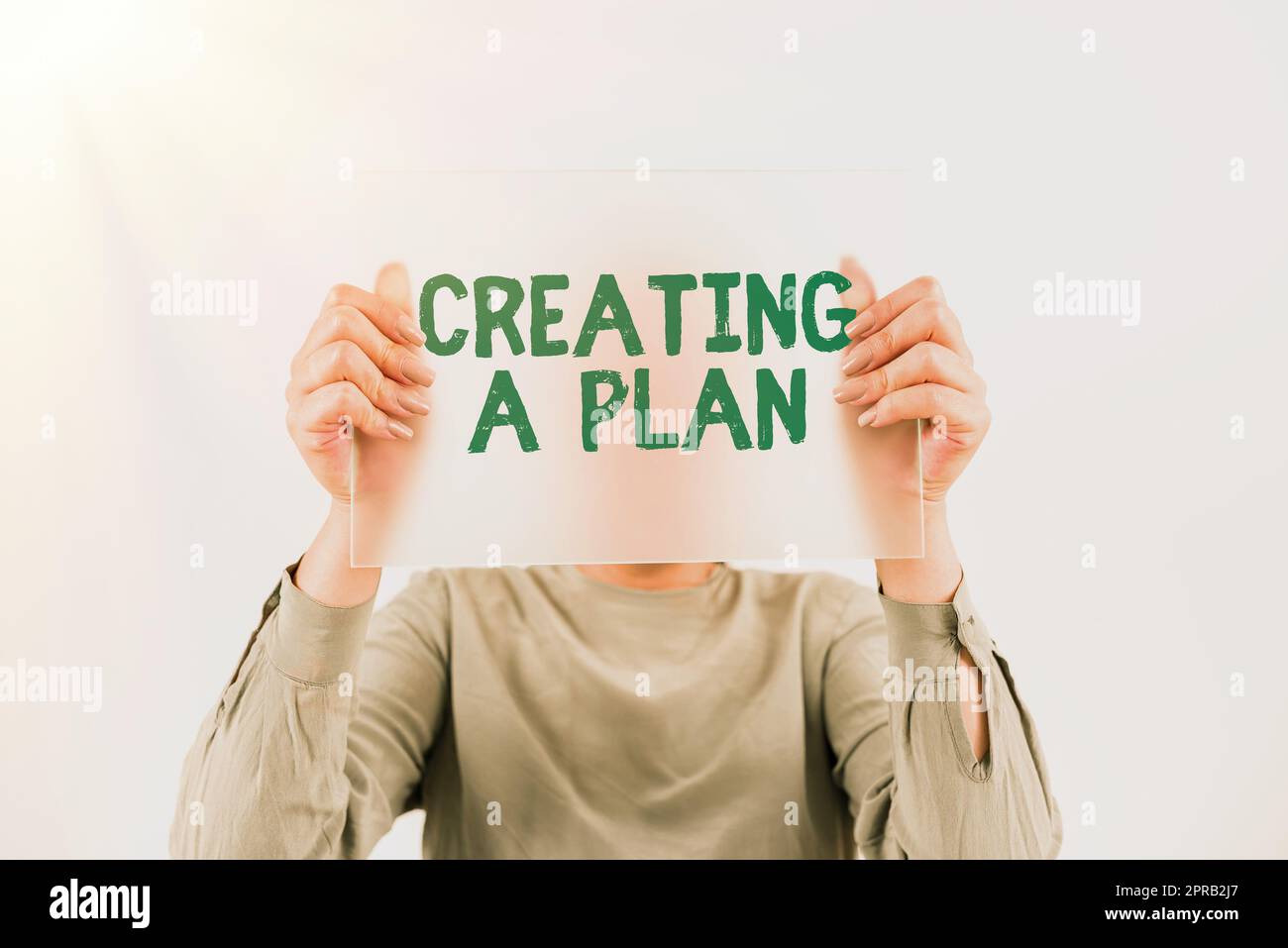 Text caption presenting Creating A Plan. Business concept Establish ...