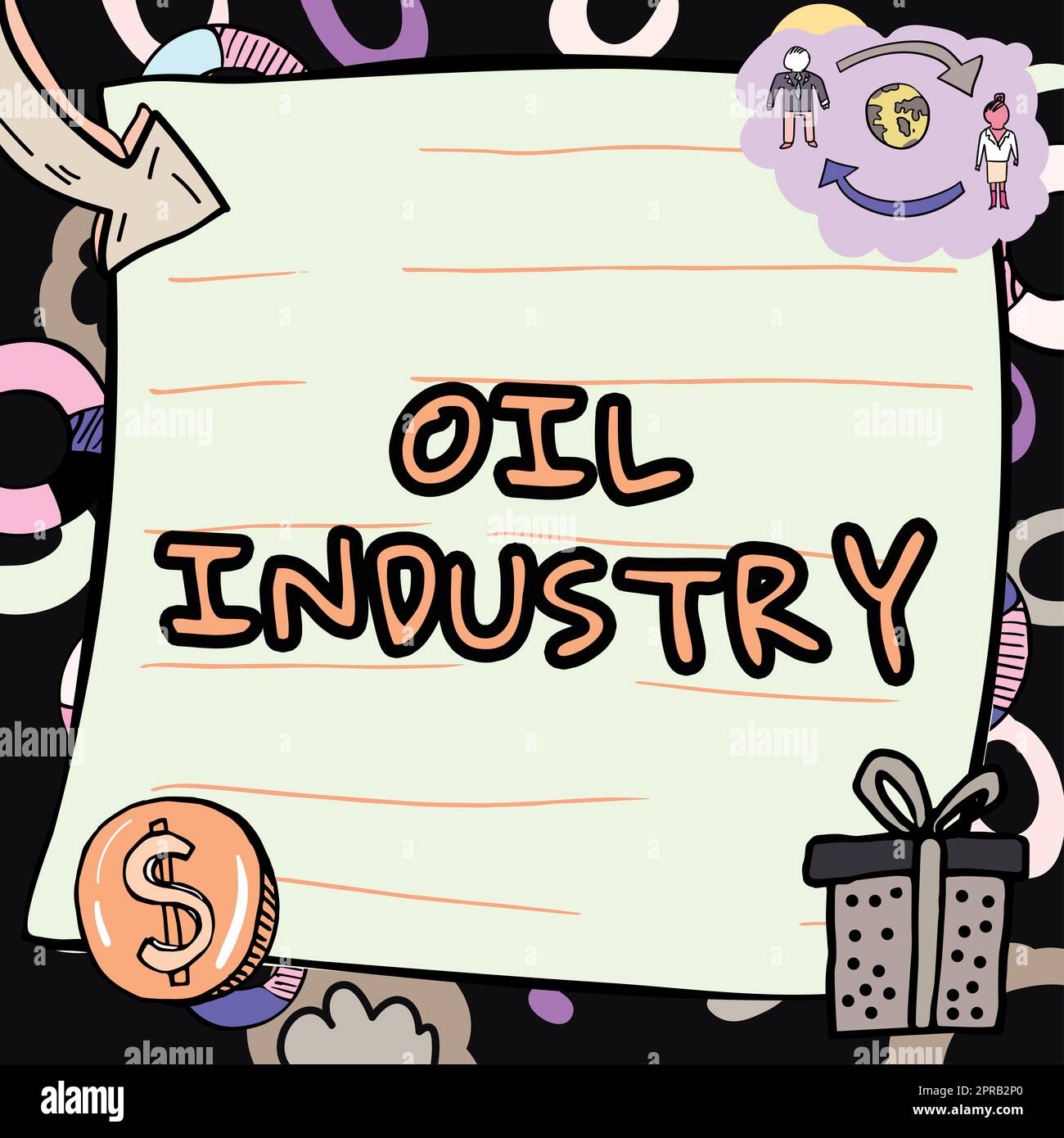Handwriting text Oil Industry. Internet Concept Exploration Extraction ...