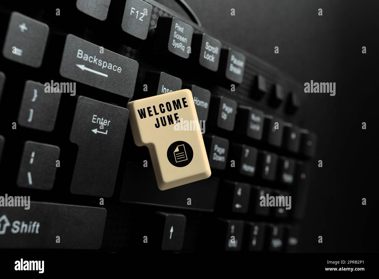 Text showing inspiration Welcome June. Concept meaning Calendar Sixth ...