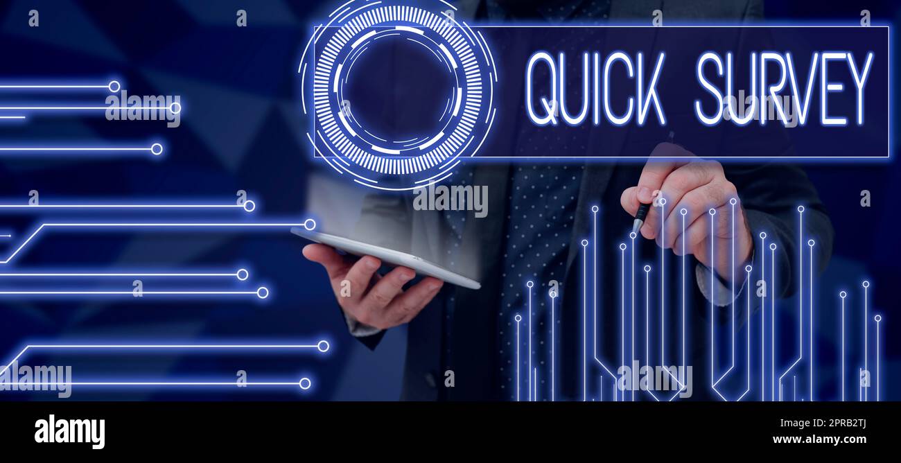 Conceptual display Quick Survey. Business concept Conduct fast check on ...