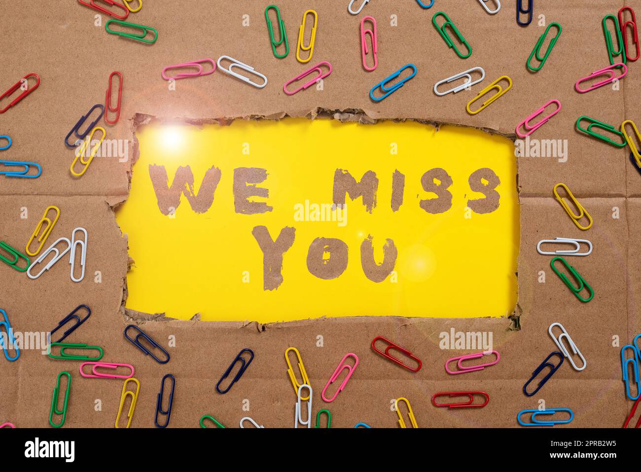 Conceptual display We Miss You. Word for Feeling sad because you are ...